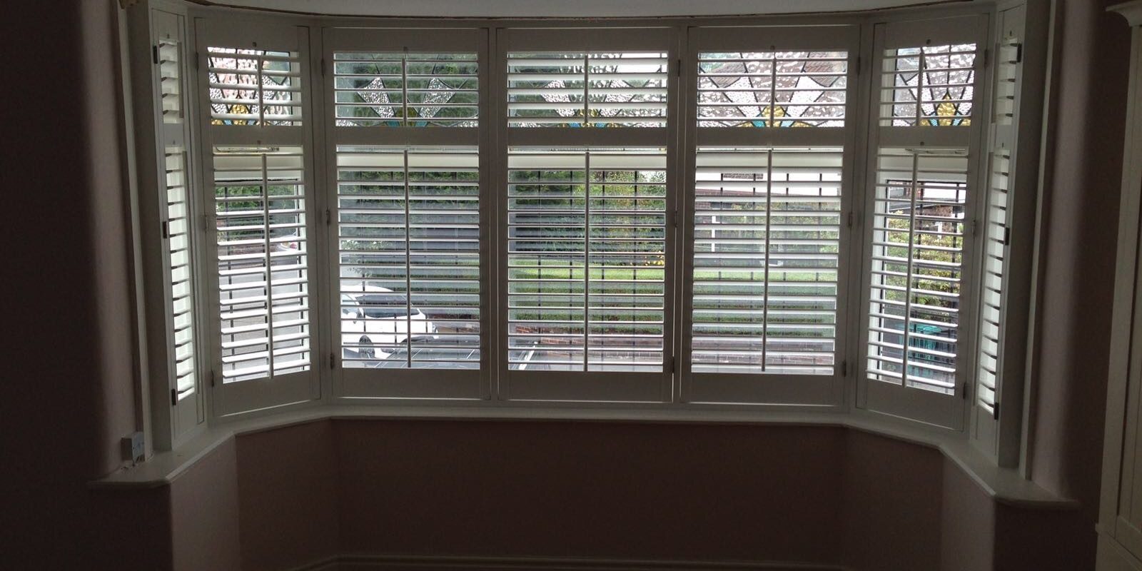 Café style & full height bay window shutters Didsbury | Absolute Shutters