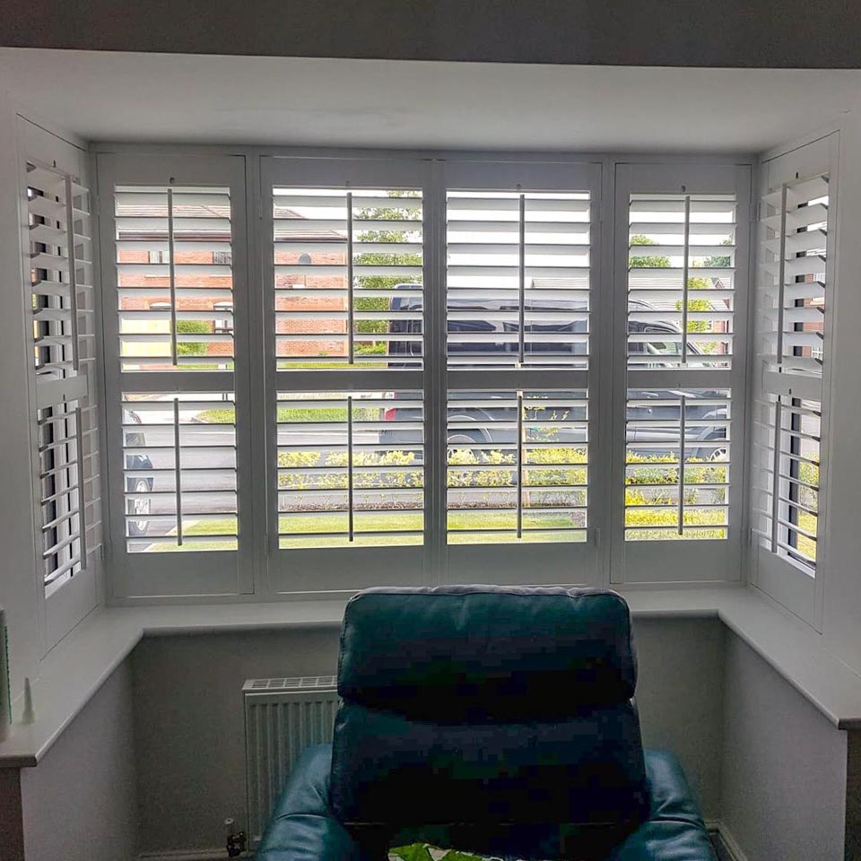 Full Height Box / Square Bay Window Shutters | Absolute Shutters
